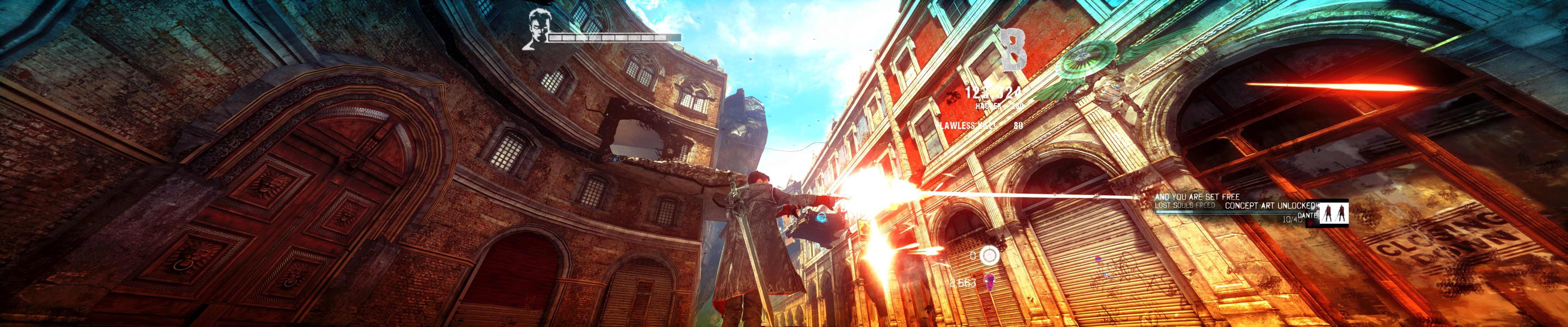 DmC Devil May Cry (Triple Monitors / Eyefinity / Surround) [~4K] | WSGF